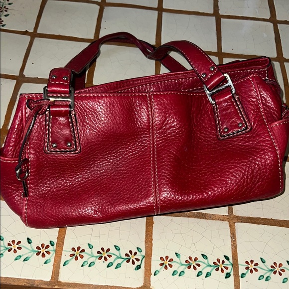 Fossil | Bags | Fossil Red Leather Shoulder Bag | Poshmark